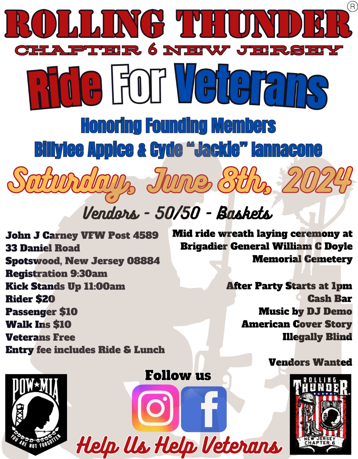 Rolling Thunder Chapter 6 NJ Ride for Veterans » Laws 4 Hogs
